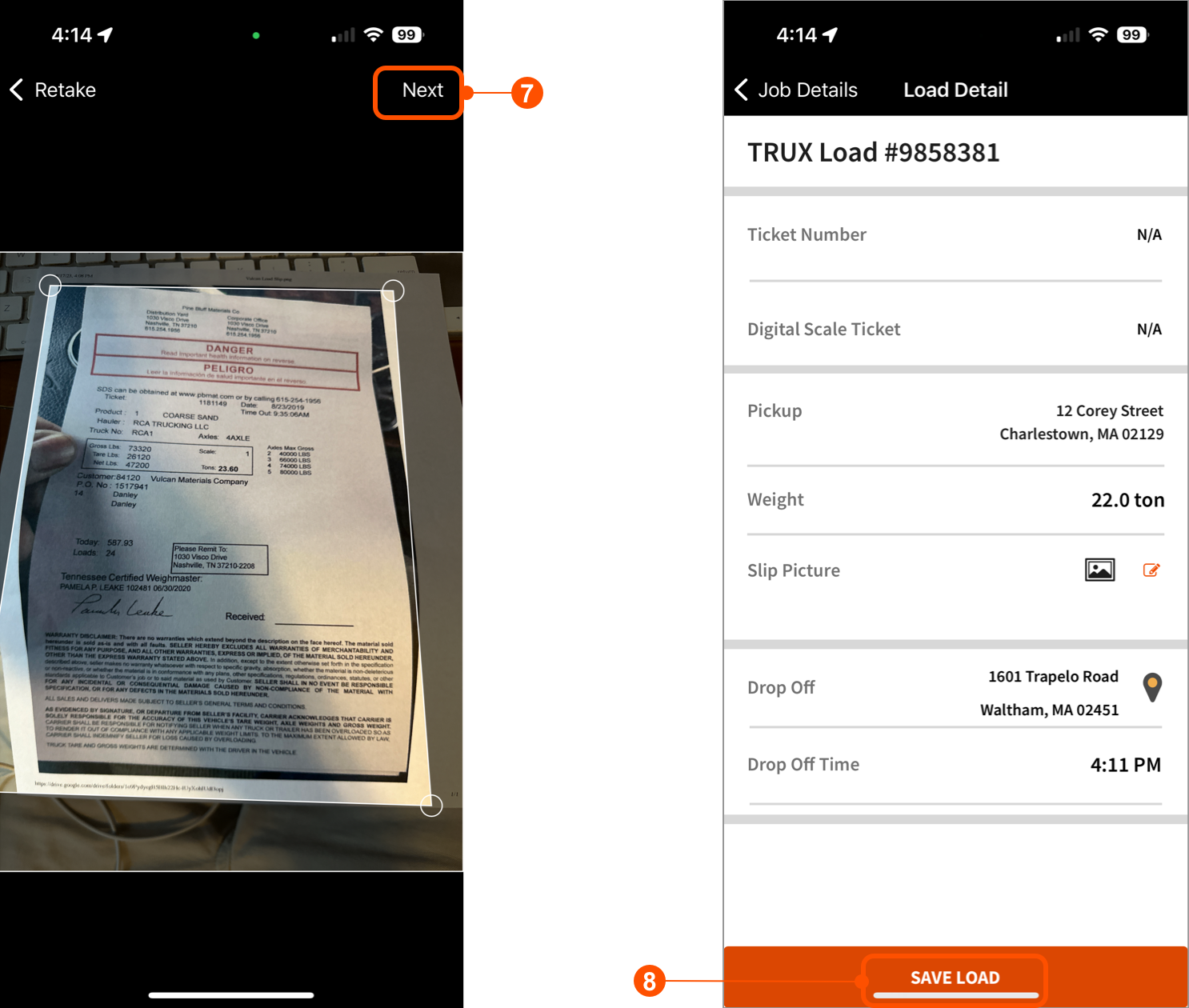 How do I replace/update a load slip? – TruxNow How do I replace/update a load slip? – TruxNow